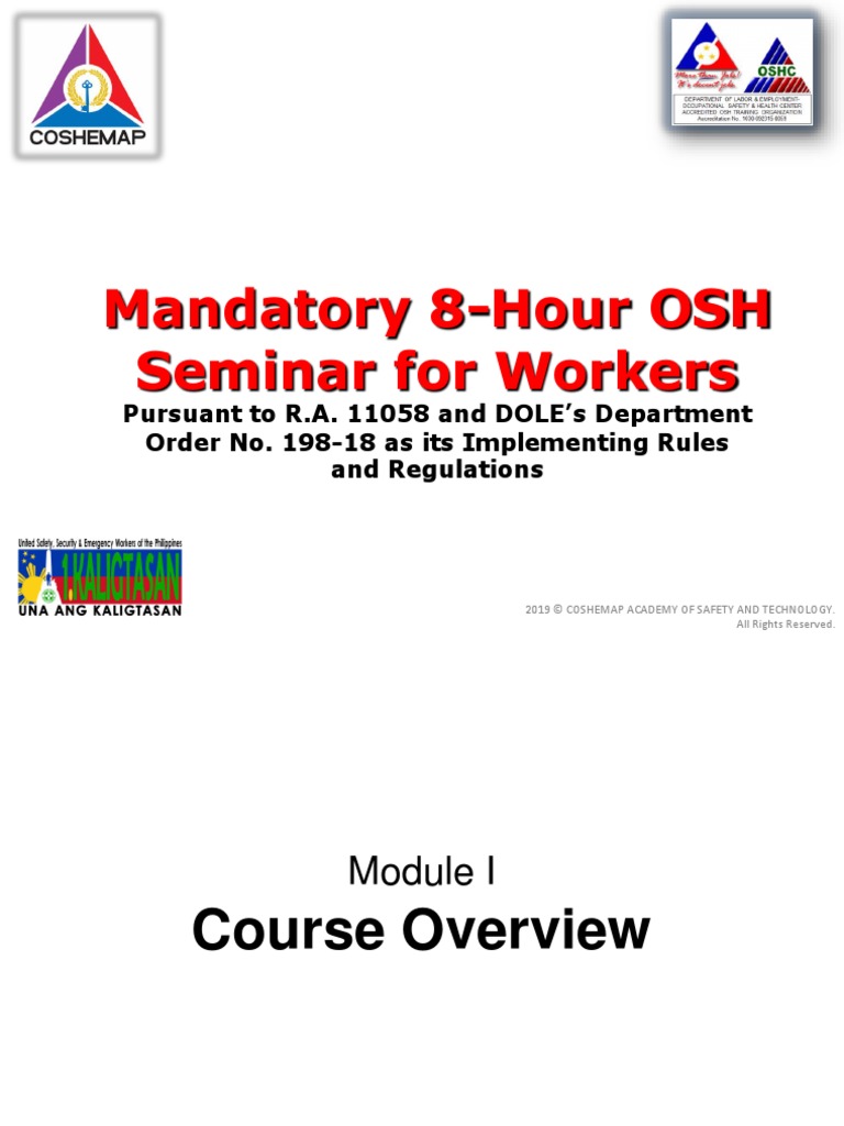 Module I Introduction To OSH | PDF | Occupational Safety And Health ...