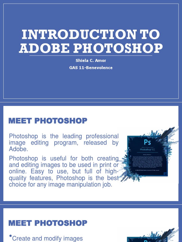 Introduction To Adobe Photoshop | PDF | Adobe Photoshop | Image Resolution