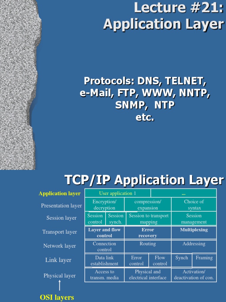 Application Layer | PDF | Domain Name System | File Transfer Protocol Application Layer | PDF | Domain Name System | File Transfer Protocol