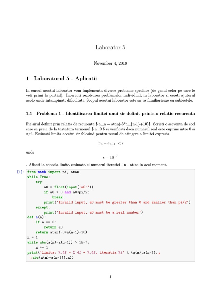 Laborator 5 | PDF | Mathematical Concepts | Teaching Mathematics