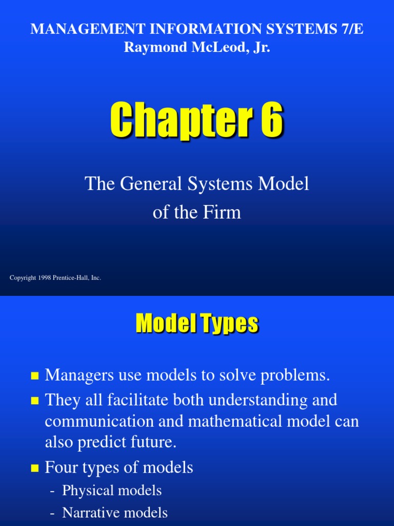 The General Systems Model of The Firm | PDF | Mathematical Model ...
