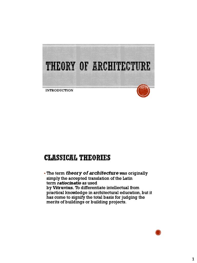 Classical Theories of Architecture | PDF | Architectural Design ...