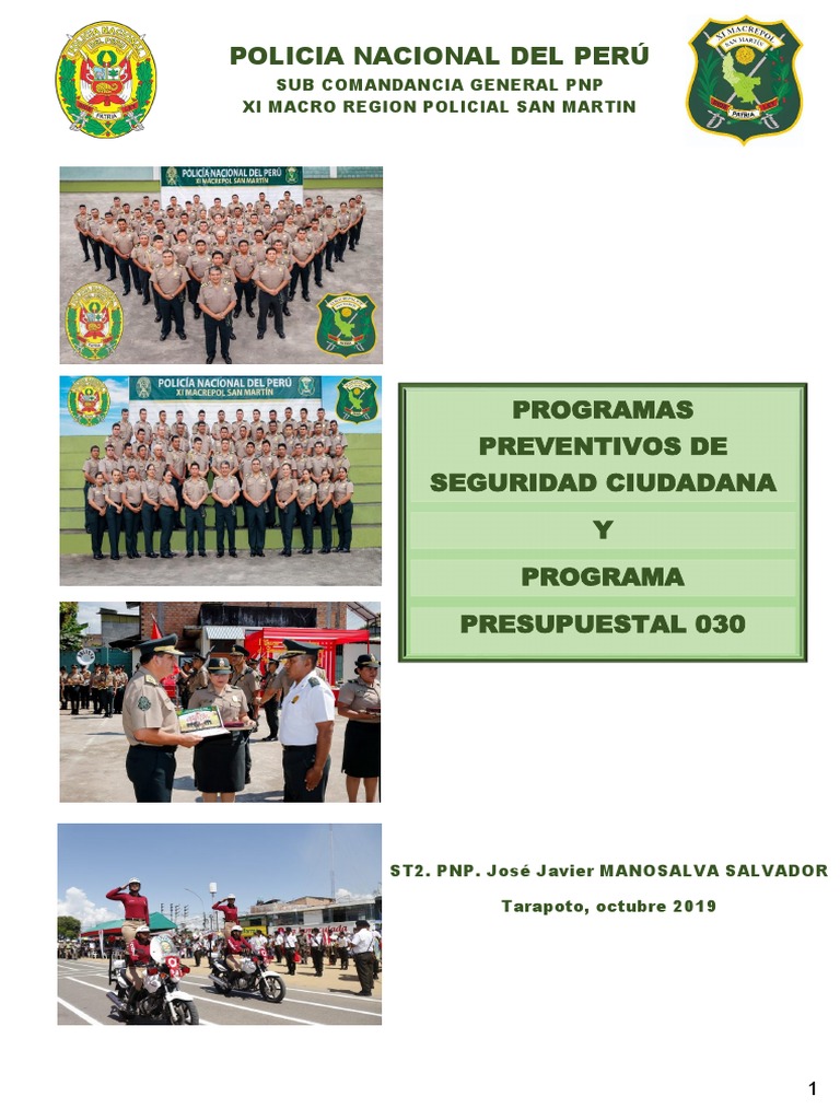 Curso Programas Preventivos y PP 030 Nov2019 PDF | PDF | Policía | Maestros
