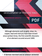 Development of The Periodic Table | PDF | Chemical Elements | Periodic ...