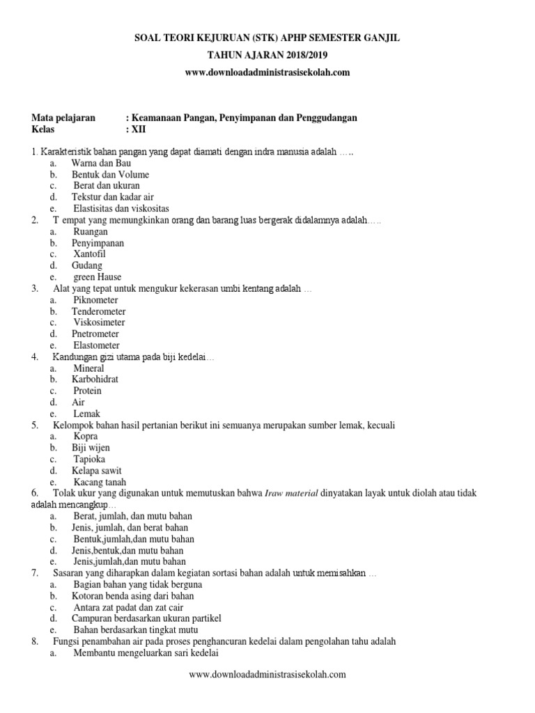 Soal Uas TPHP KPPP | PDF