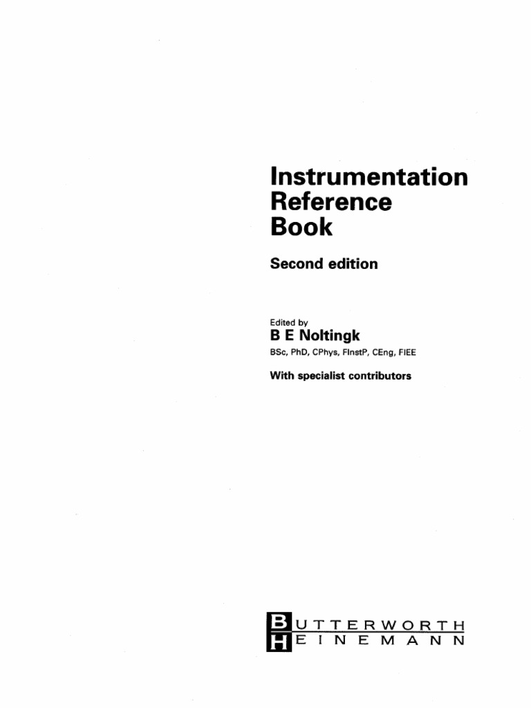 Instrumentation Reference Book PDF | PDF