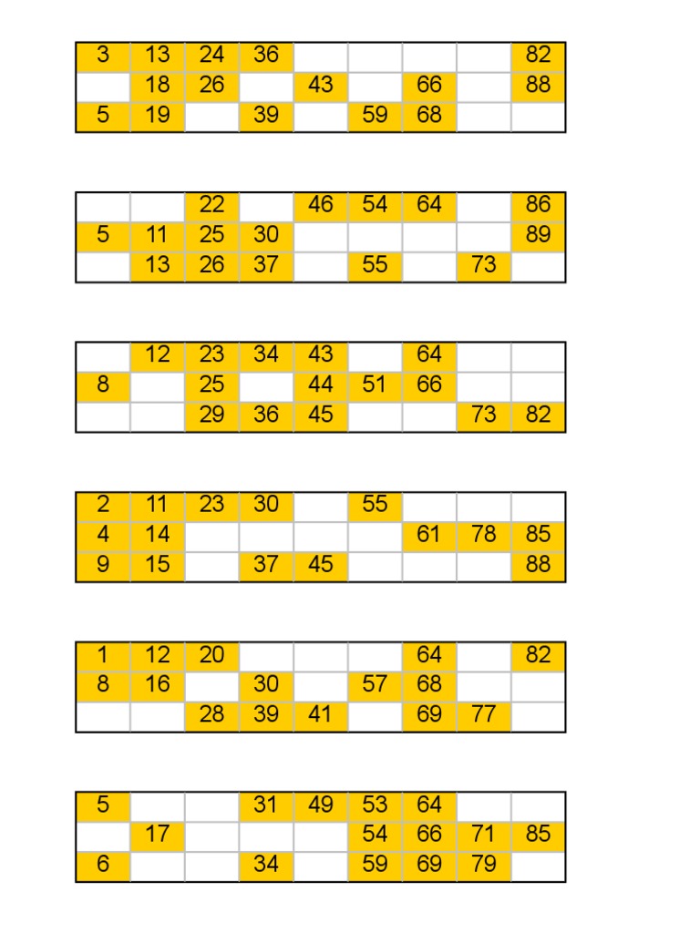 Tambola Ticket Generator | PDF