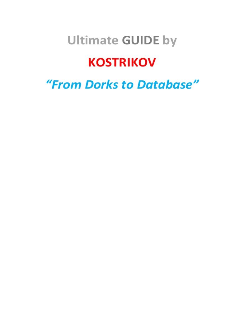 Make HQ Dorks Get HQ Databases | PDF | Search Engine Optimization | Databases