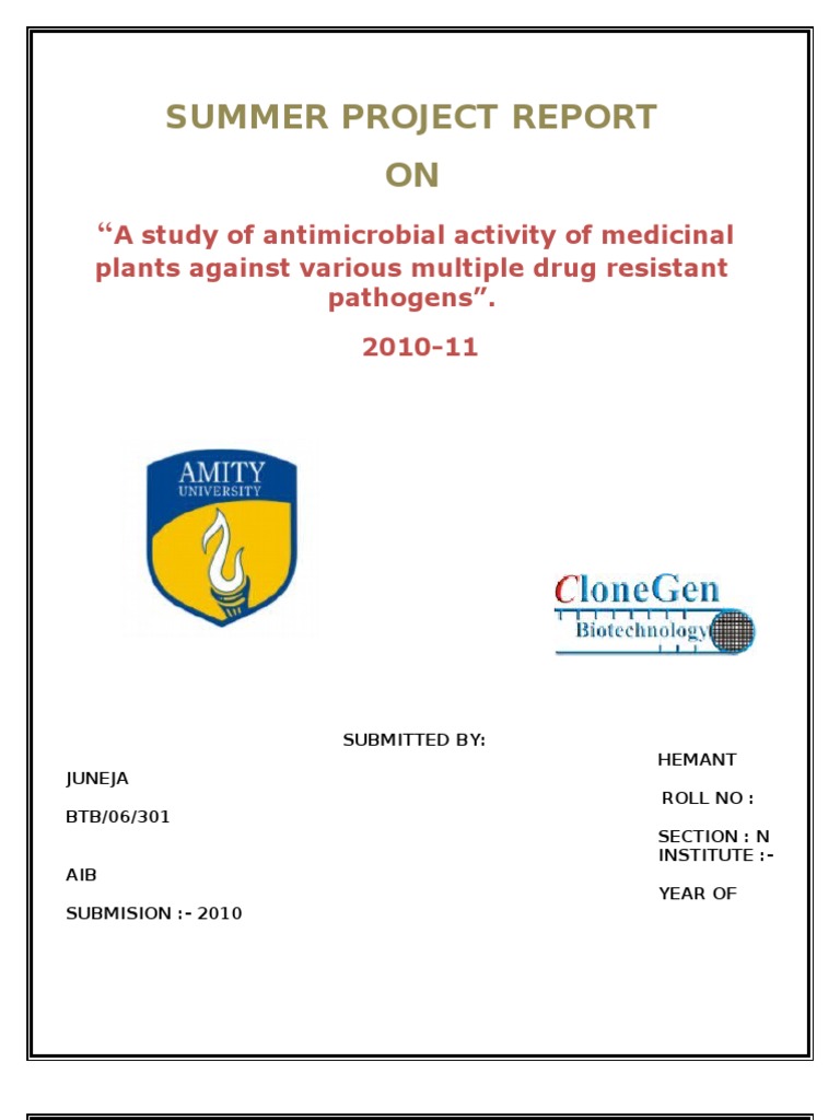 Antimicrobial Activity of Medicinal Plants | PDF | Antimicrobial ...