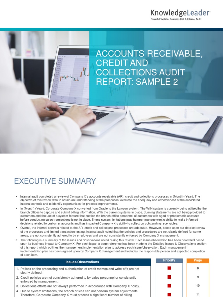 Accounts Receivable Audit Findings Report | PDF | Internal Control ...