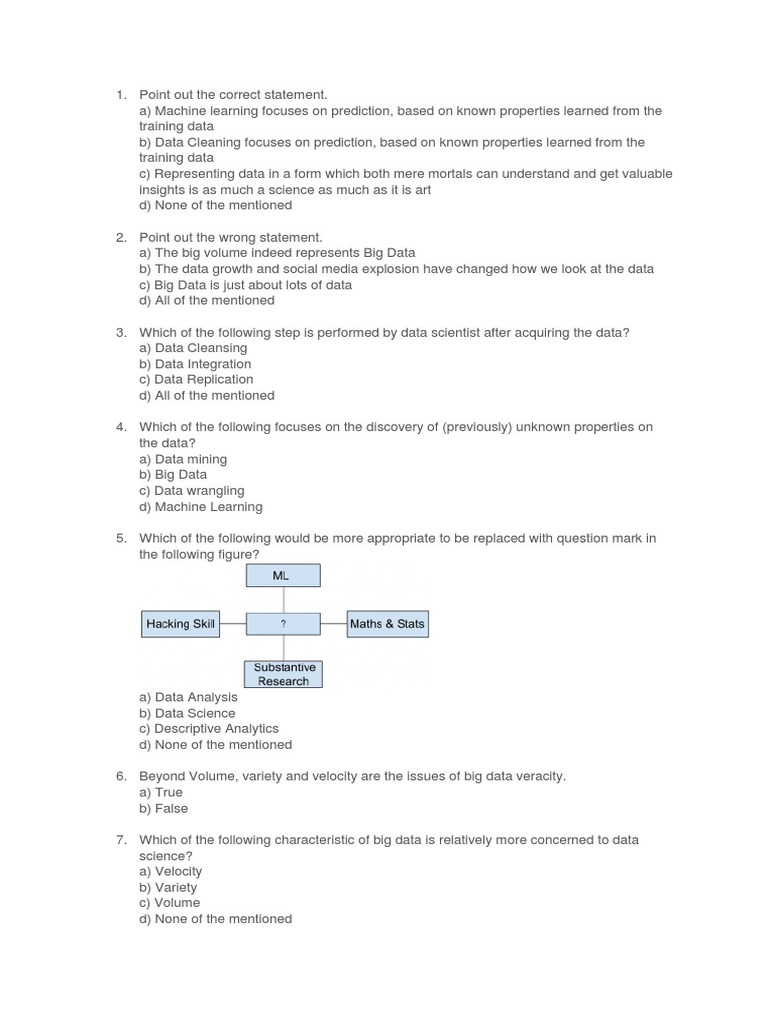 Data Science Questions | PDF | Computers | Technology & Engineering
