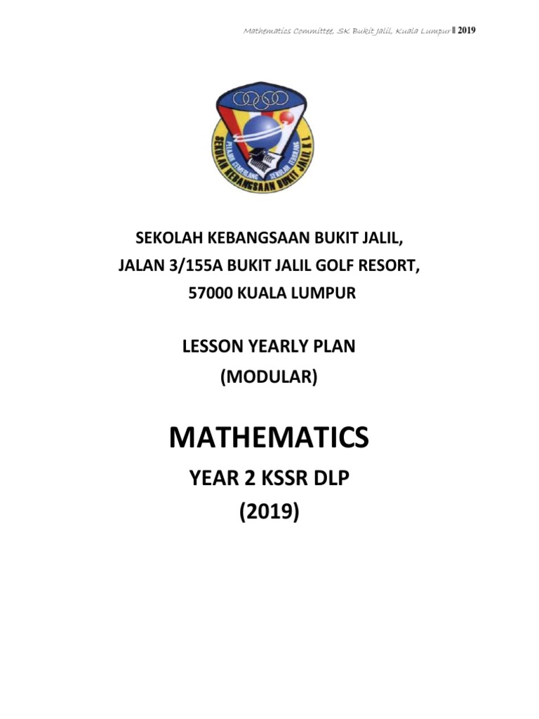 Year 2 Math Plan for SK Bukit Jalil | PDF | Fraction (Mathematics ...