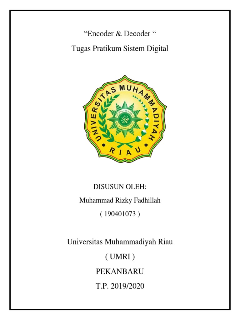 Tugas Encoder & Decoder M.Rizky - Fadhillah - A2 - (190401073) | PDF