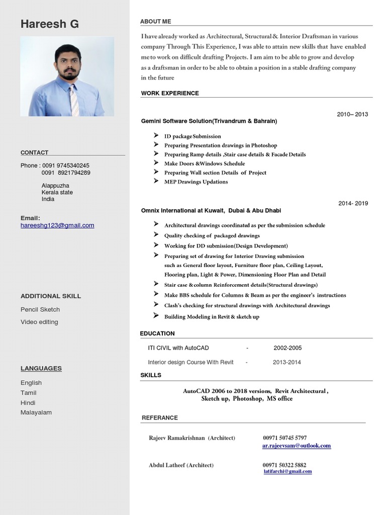 Hareesh Resume Kerala 2019 | PDF | United Arab Emirates | Dubai