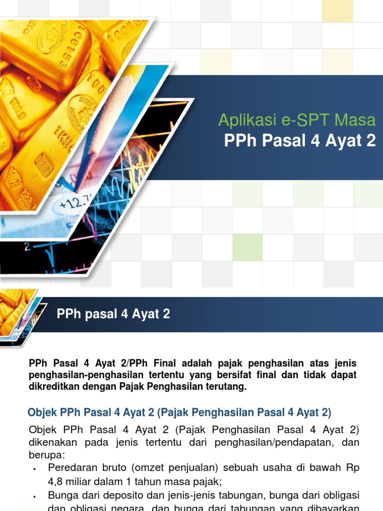 6.Modul-Tutorial-eSPT-PPh Pasal 4 Ayat 2 | PDF | Pengelolaan Keuangan & Uang | Hukum