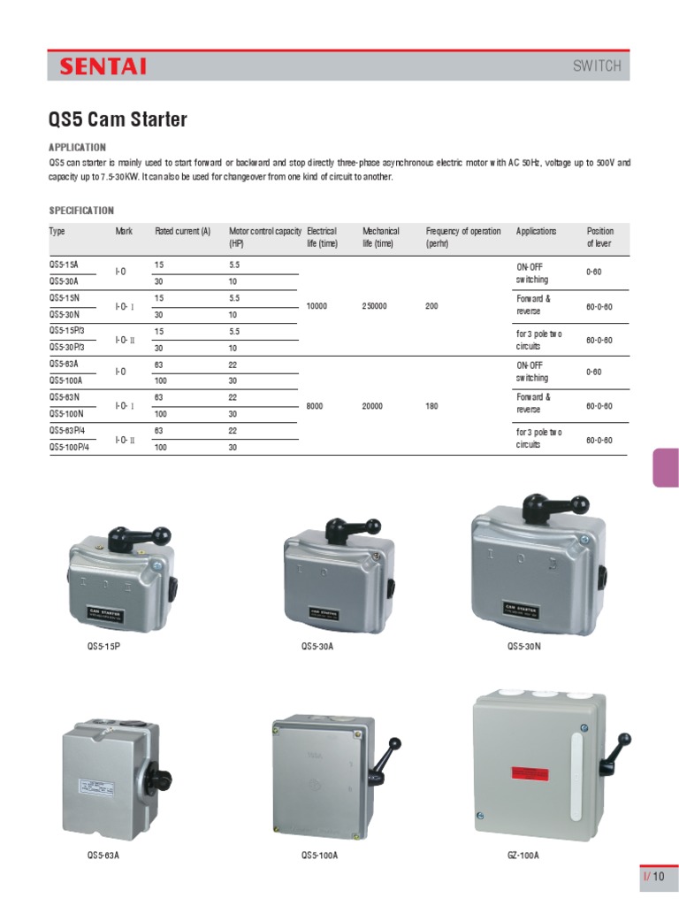 Cam Starter - SENTAI | Download Free PDF | Electric Motor | Electrical ...