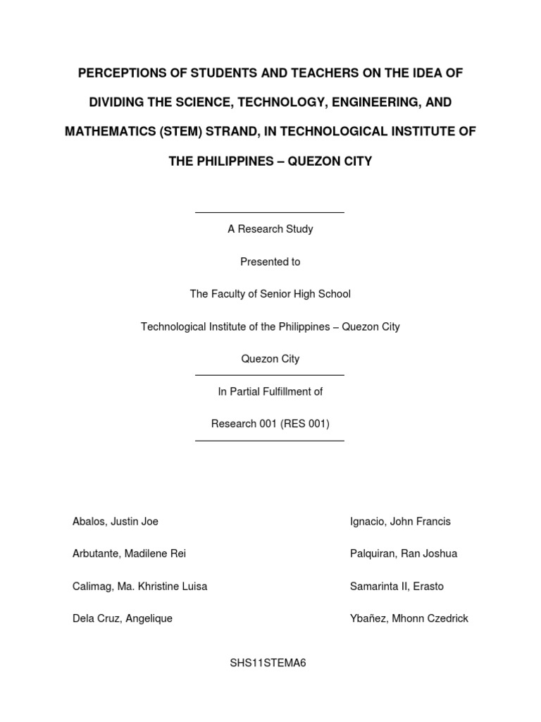 Perceptions of Students and Teachers On The Idea of Dividing The ...