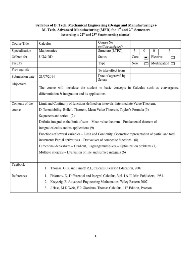 MFD Complete Syllabus 15-07-2016 | PDF | Electrical Network | Ordinary ...