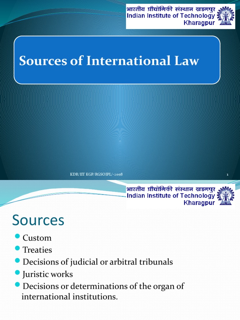 Sources of International Law | PDF | International Law | Ethical Principles