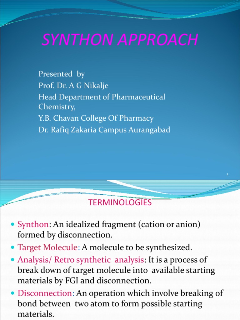 Synthon Apprach 3353 | PDF | Organic Reactions | Chemical Reactions