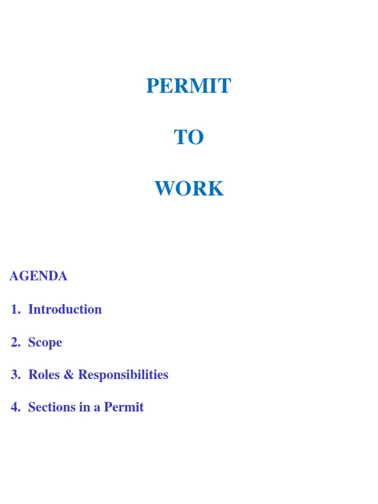 Permit To Work | PDF | Safety | Business