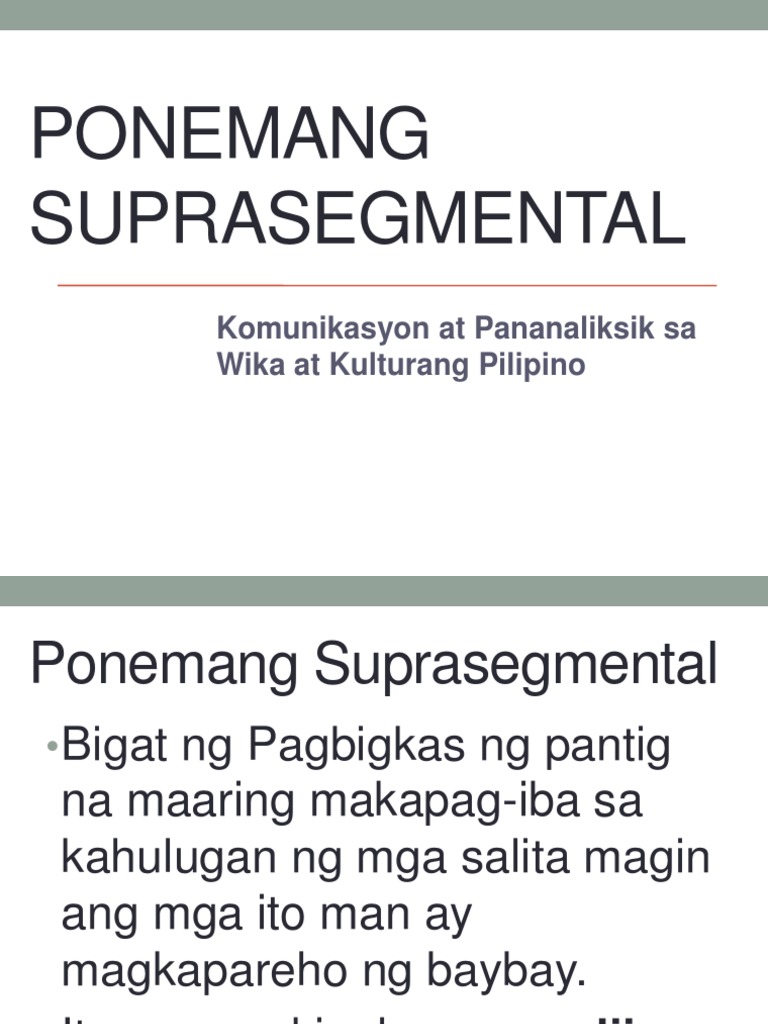 Ponemang Suprasegmental