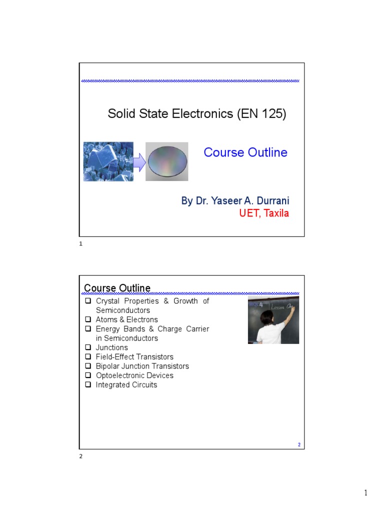 Solid State Electronics | PDF | Crystal Structure | Solid