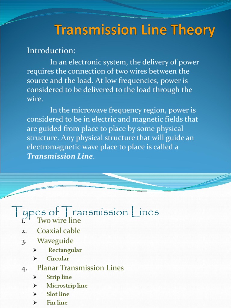 Transmission Lines vs. Waveguides | PDF | Transmission Line ...