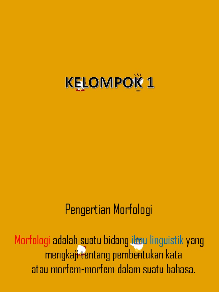 Morfologi, Morfem, Morf, Alomorf | PDF