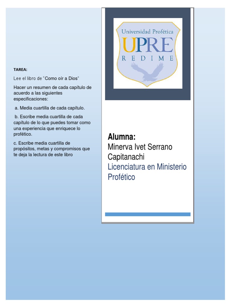Resumen Libro Como Oír A Dios Minerva I Serrano | PDF | Dios | espíritu ...