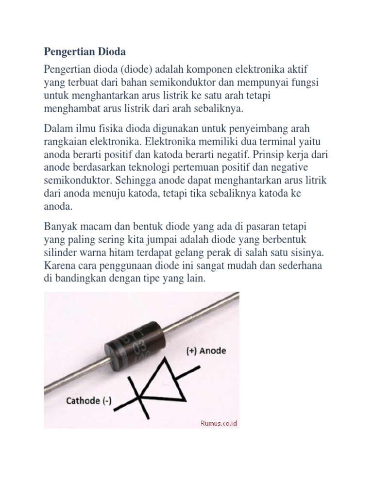 Fungsi dan Jenis Dioda dalam Elektronika | PDF | Sains & Matematika ...