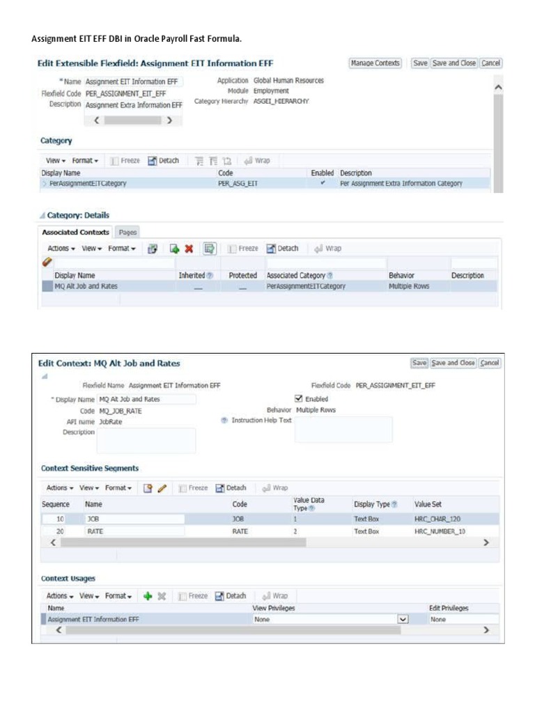 Assignment Eit Eff Dbi In Oracle Payroll Fast Formula Pdf