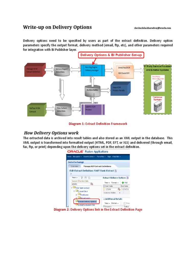 HCM - Extract - Delivery - Options - HCM Extract - Delivery Options Overview | PDF | File ...