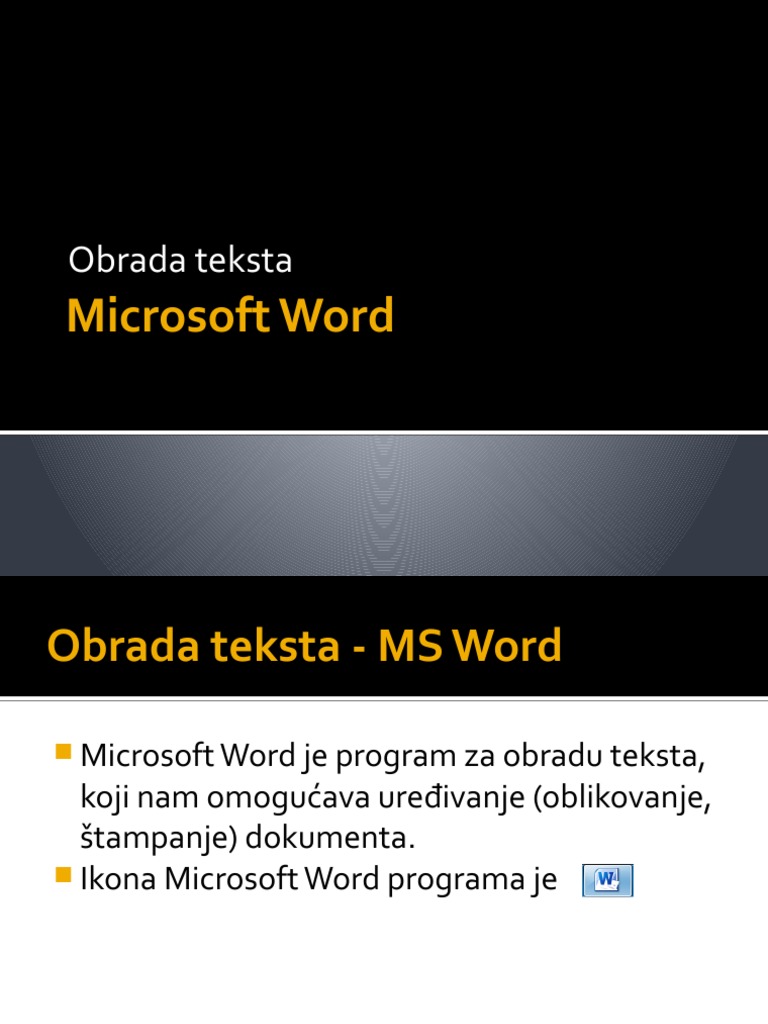 6 Razred - Obrada Teksta Ms Word | PDF