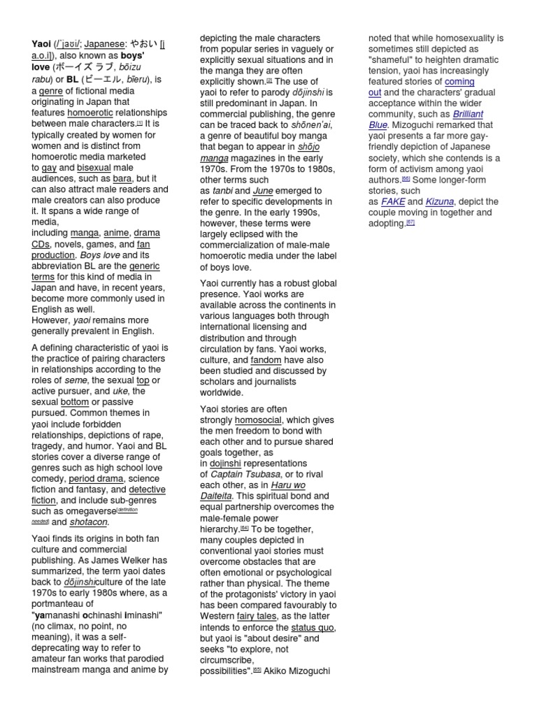 BL | PDF | Manga | Anime And Manga Fandom