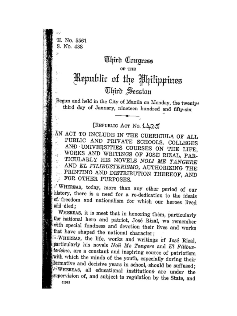 Rizal Law | PDF | Philippines