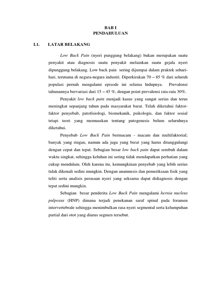Referat Low Back Pain - Thita | PDF