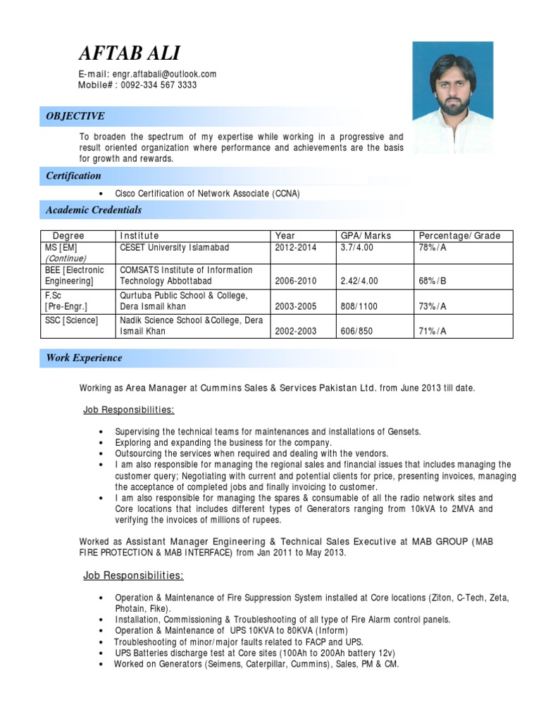 Resume Aftab Ali 07101987 Expo2020 | PDF | Cisco Certifications | Computing