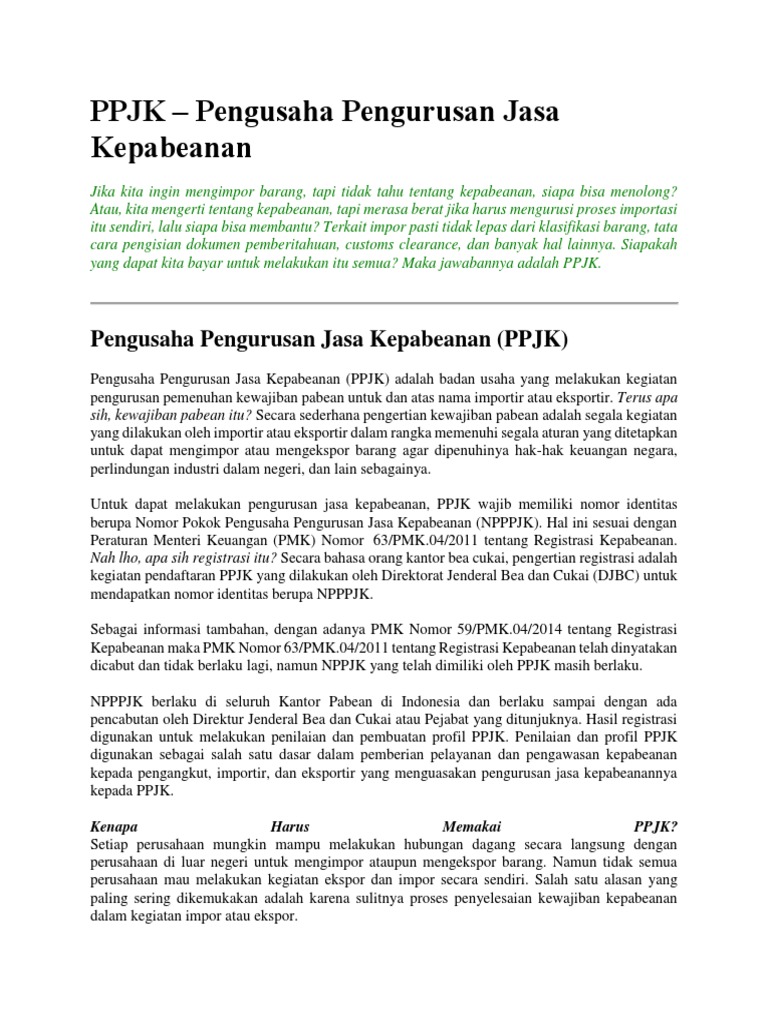 PPJK | PDF | Bisnis | Pengelolaan Keuangan & Uang