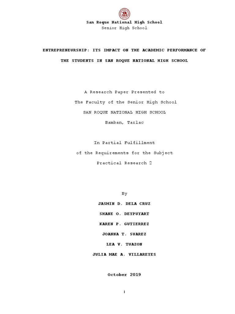 FINAL | Download Free PDF | Entrepreneurship | Survey Methodology