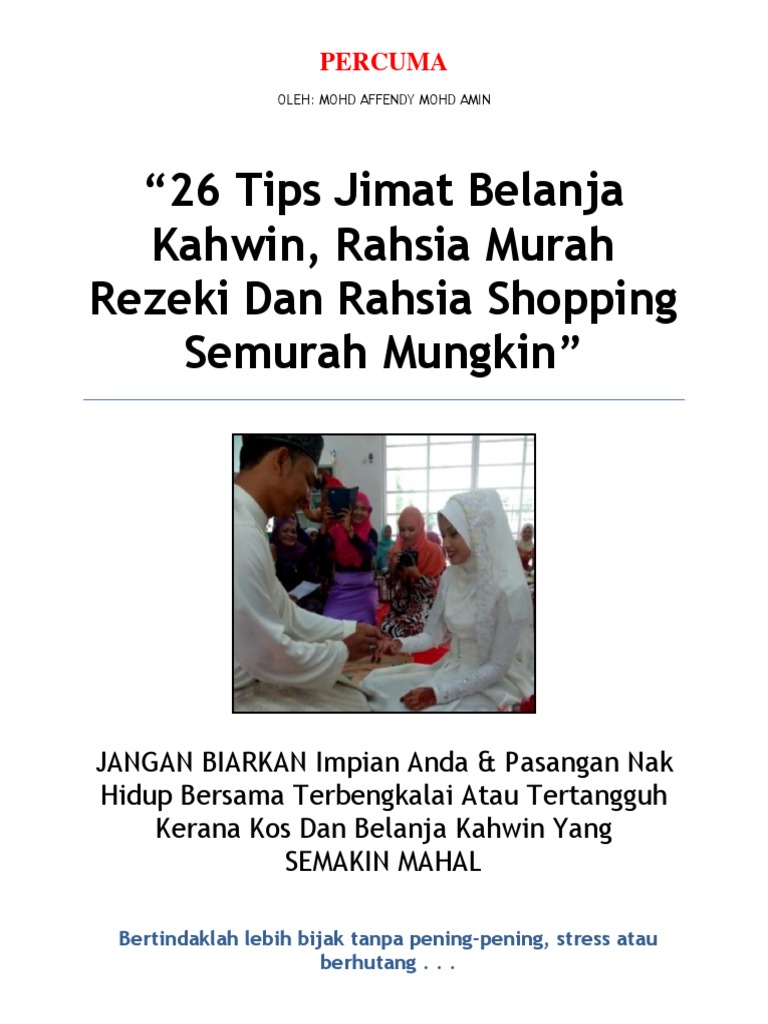 Tips Jimat Belanja Kahwin - SM | PDF | Karier & Perkembangan