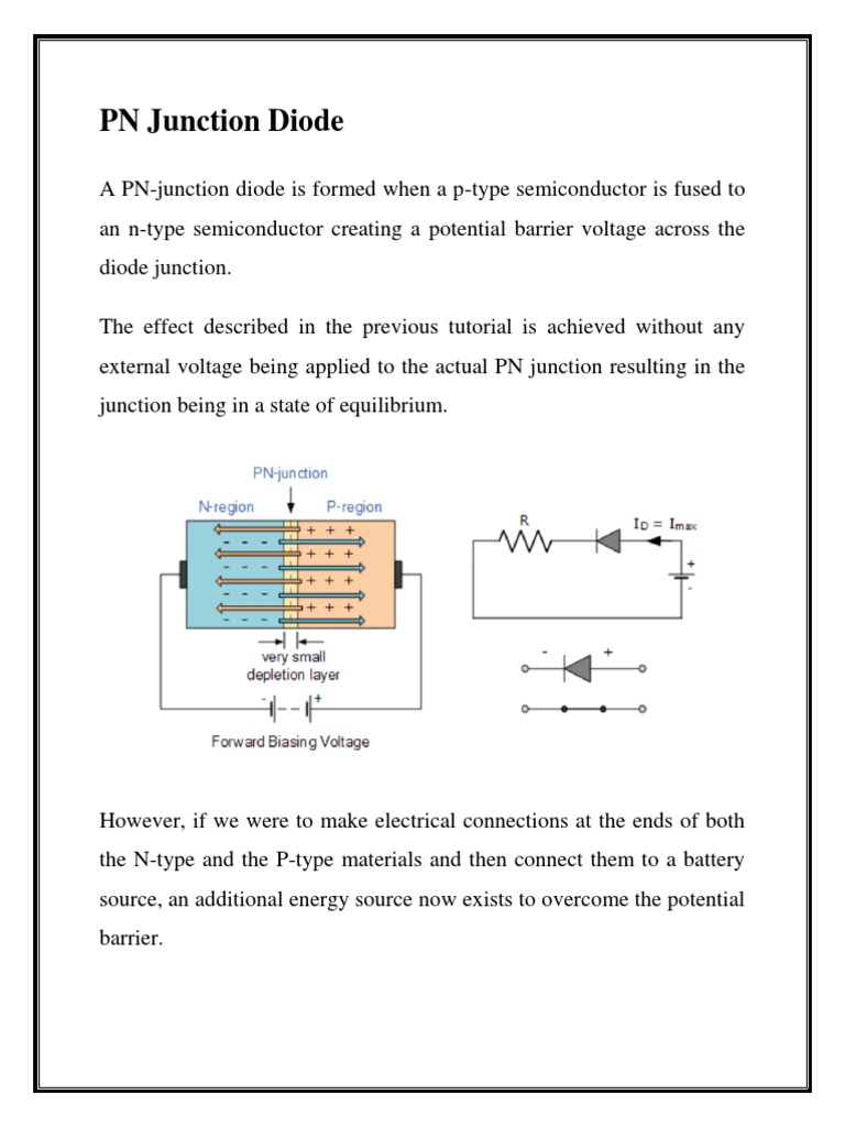 PN Junction Diode Explained | PDF | P–N Junction | Diode
