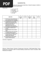 Validation Form | PDF | Questionnaire | Bias