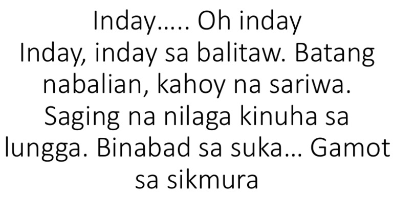 Inday | PDF