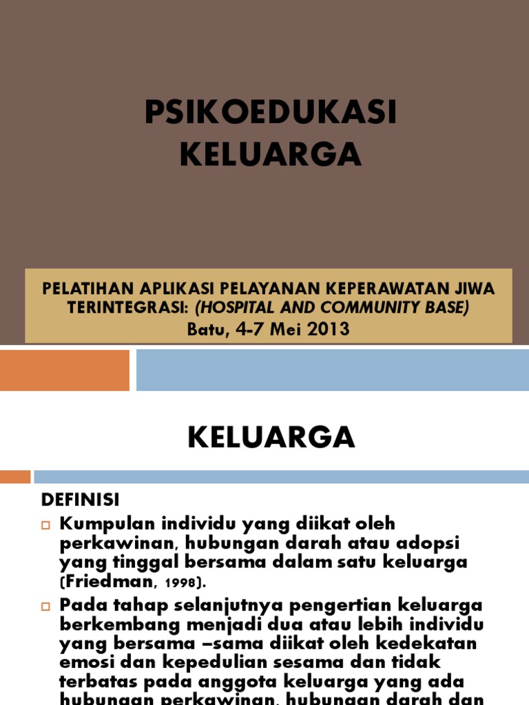 Psikoedukasi Keluarga | PDF