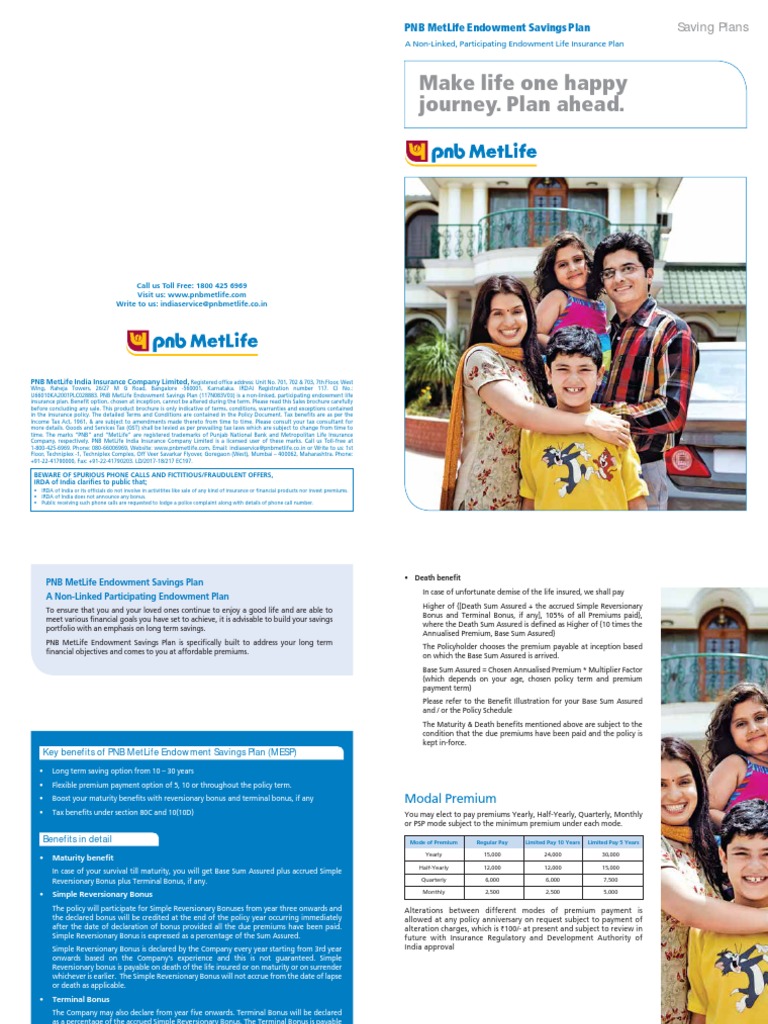 MetLife Endowment Savings Plan PRINT Brochure - 2016 V2 - tcm47-27873 ...