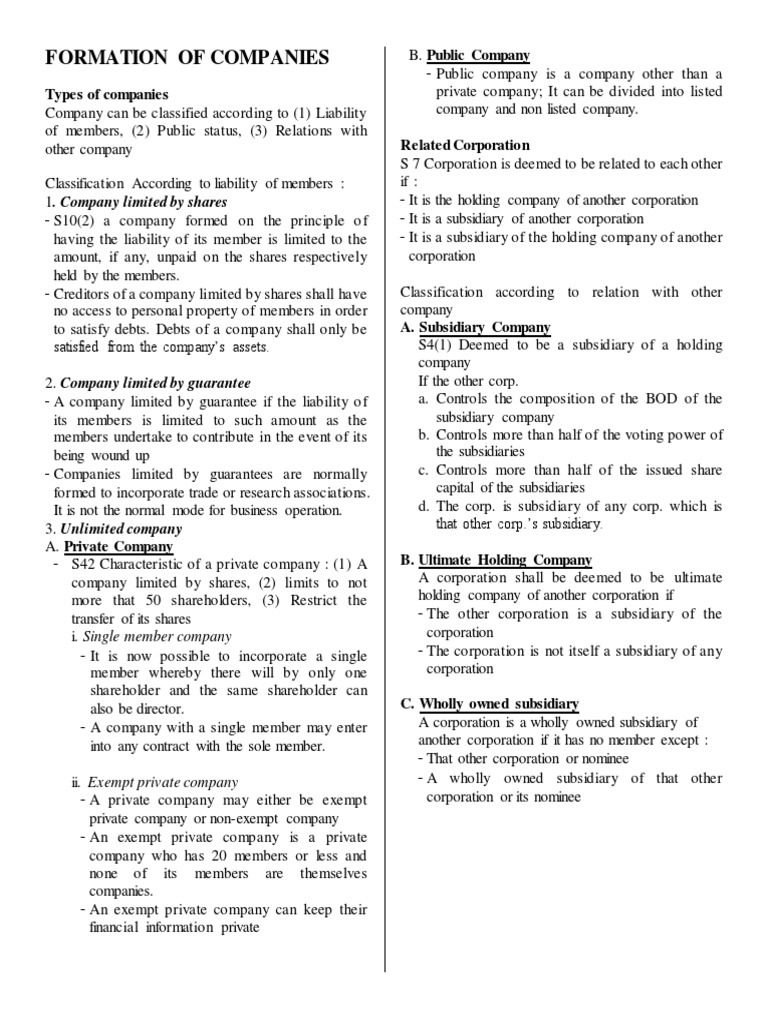 Company Law Notes Pdf Receivership Liquidation