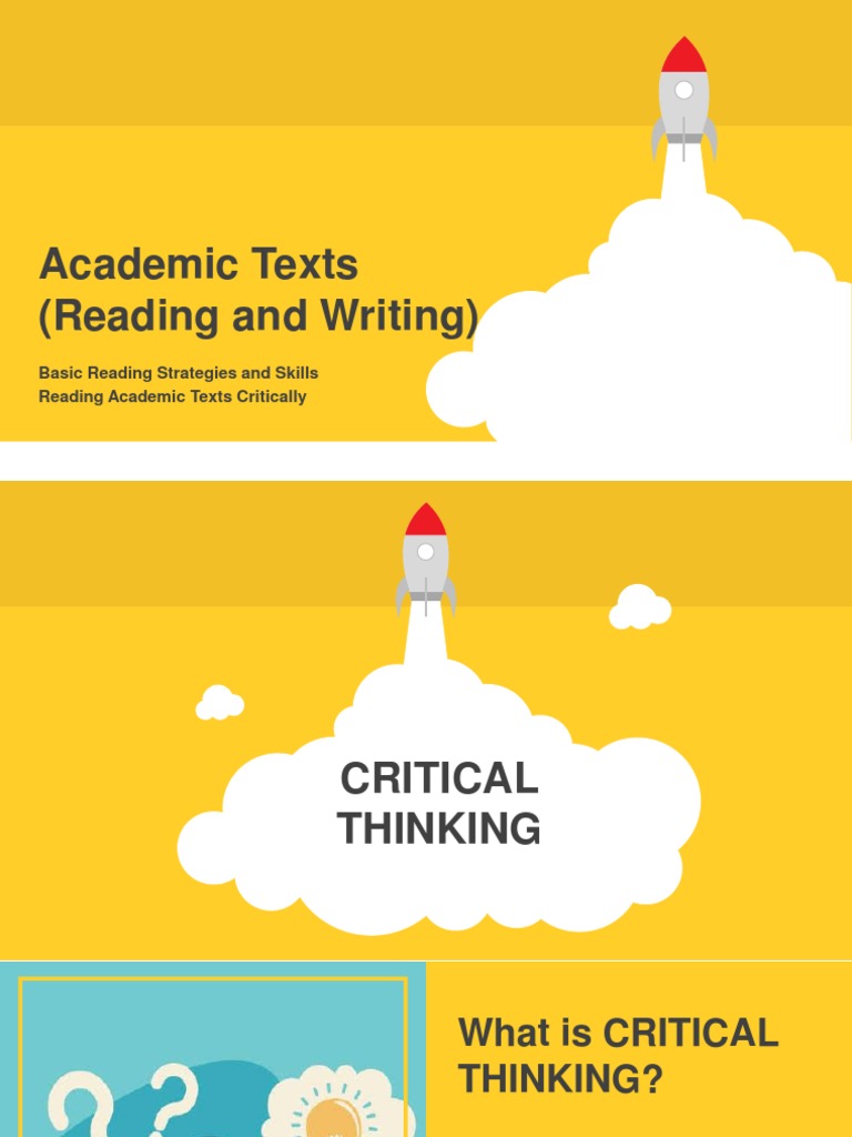 Critical Reading PDF | PDF | Speed Reading | Reading Comprehension