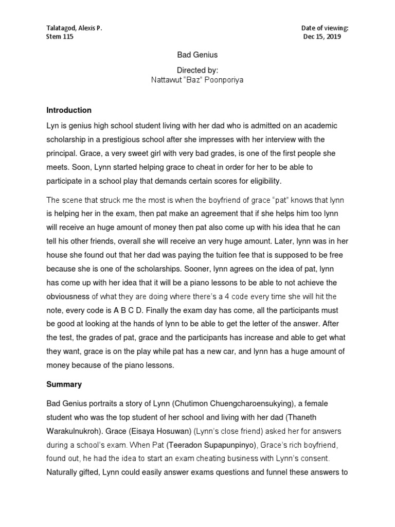 Movie Review 1 | PDF | Test (Assessment)