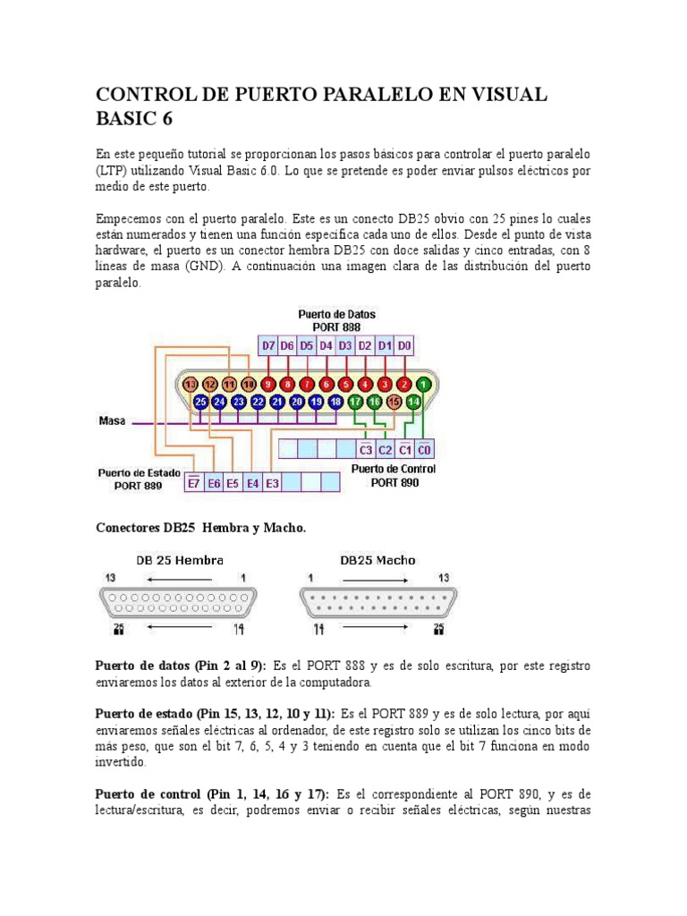 Control de Puerto Paralelo en Visual Basic | Descargar gratis PDF | Biblioteca (informática ...